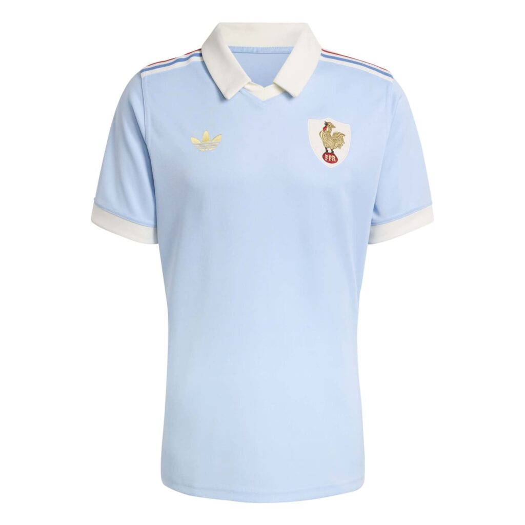 Maillot France Rugby 120 ans FFR Adidas Bleu ciel - Univers Crampons